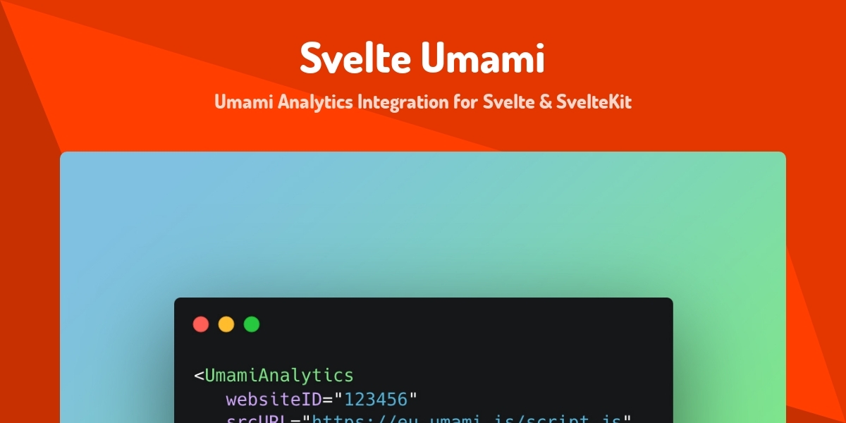 Svelte Umami Umami Analytics Integration For Svelte And Sveltekit Made With Svelte